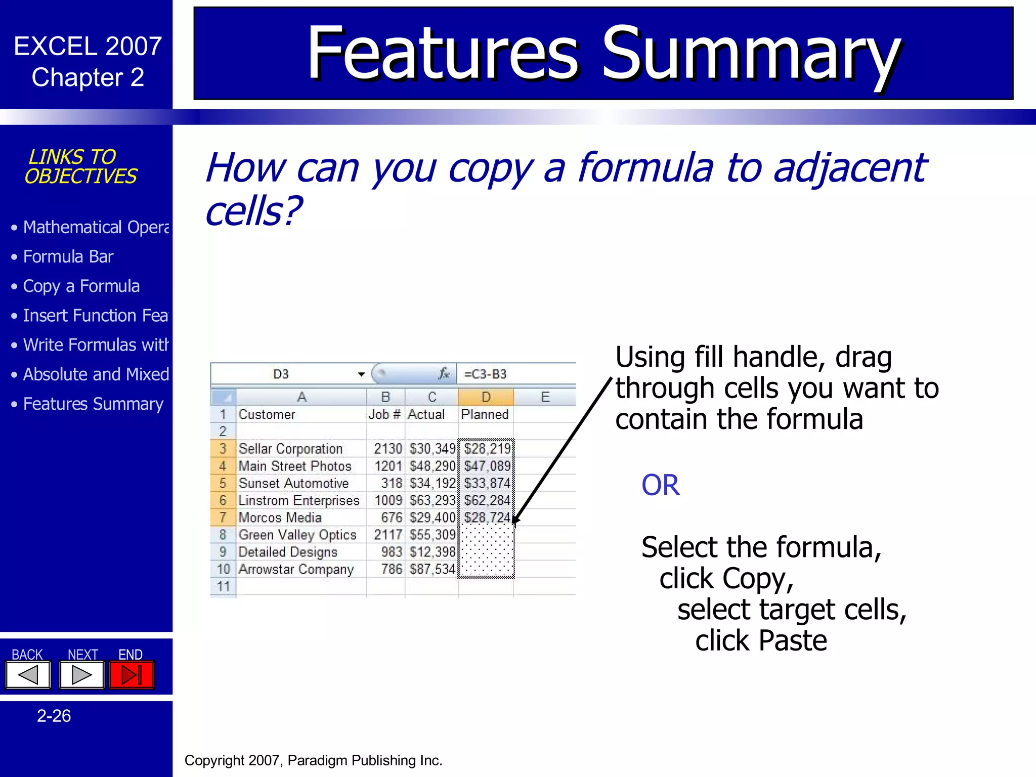 Excel Chapter 2 - Inserting Formulas in a Worksheet | PPT