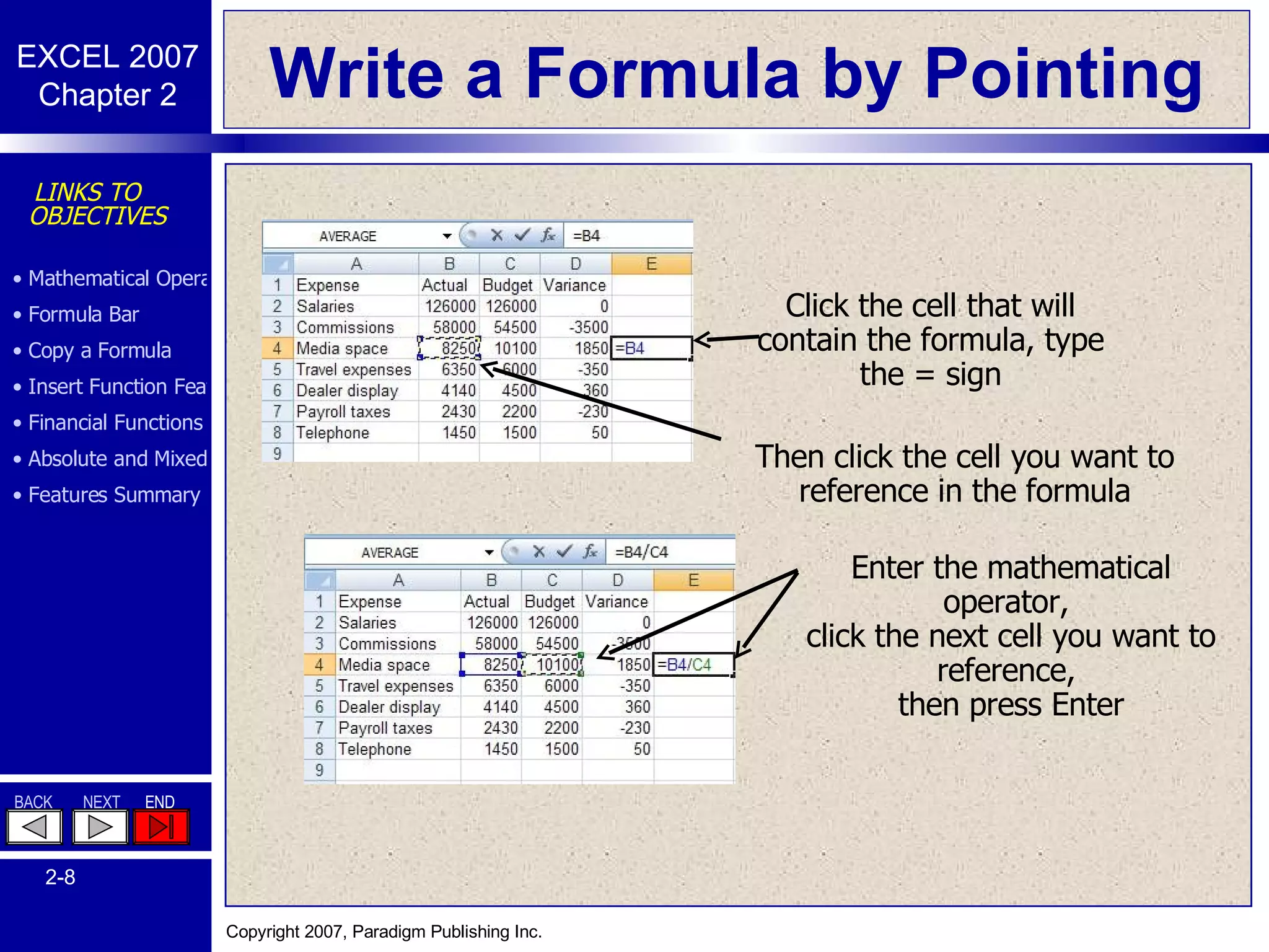 Excel Chapter 2 - Inserting Formulas in a Worksheet | PPT