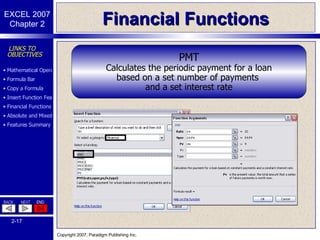 Excel Chapter 2 - Inserting Formulas in a Worksheet | PPT