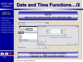 Excel Chapter 2 - Inserting Formulas in a Worksheet | PPT