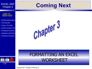 Excel Chapter 2 - Inserting Formulas in a Worksheet | PPT