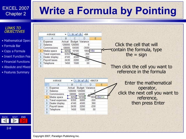 Excel Chapter 2 - Inserting Formulas in a Worksheet | PPT