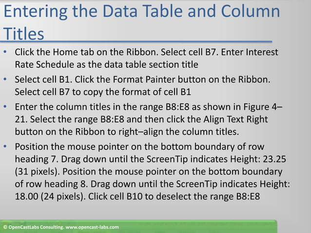 Excel chapter-4 | PPT