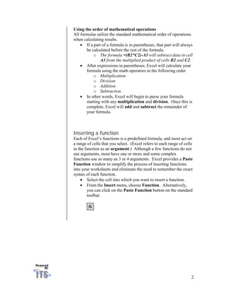 Excel formulas-manual | PDF