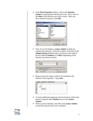 Excel formulas-manual | PDF