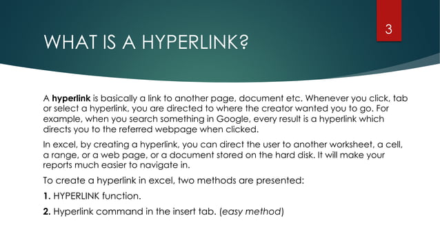Excel Tutorials - Creating a Hyperlink in Excel | PDF | Operating ...