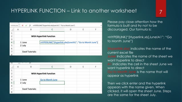 Excel Tutorials Creating A Hyperlink In Excel Pdf Operating Systems Computer Software