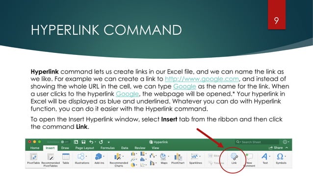Excel Tutorials - Creating a Hyperlink in Excel | PDF | Operating Systems | Computer Software ...
