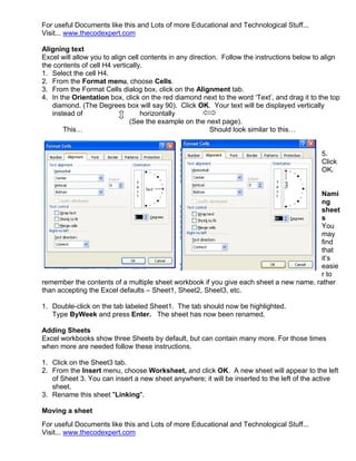 Excel Intermediate | PDF