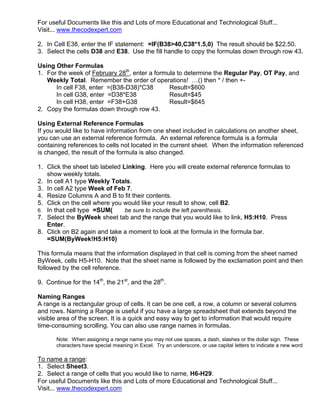 Excel Intermediate | PDF
