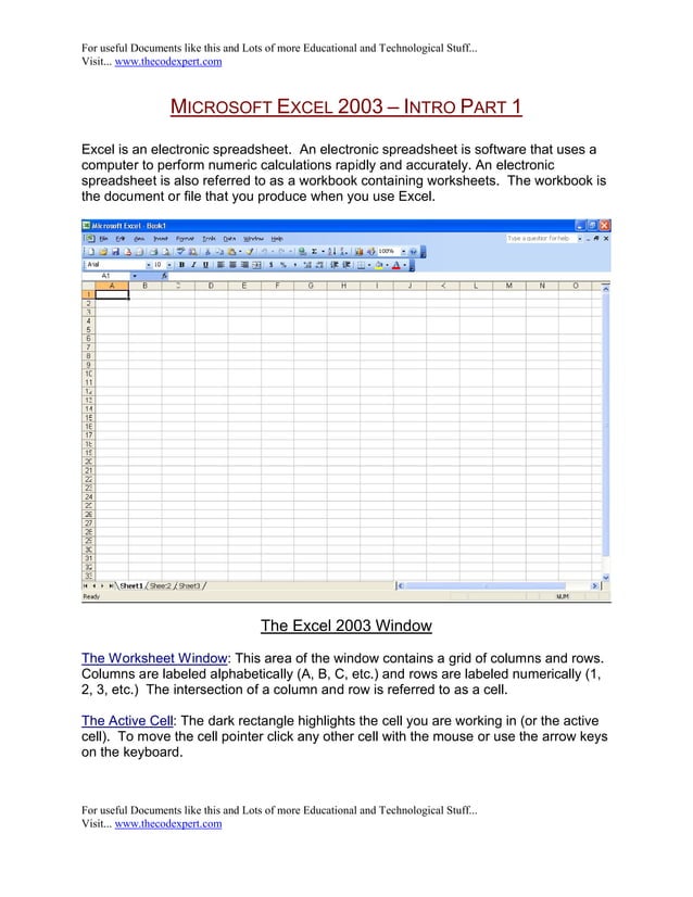 Excel Intro Part1 | PDF