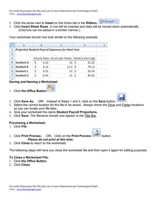 Excel Intro Part1 2007 | PDF