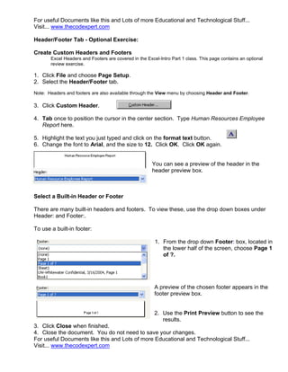Excel Printing Tips | PDF