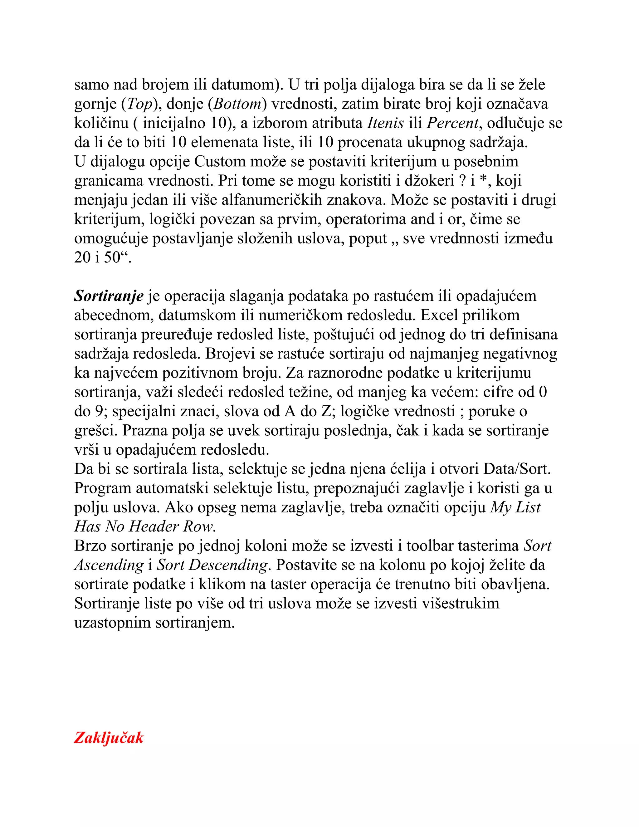 Excel priprema-910 | PDF