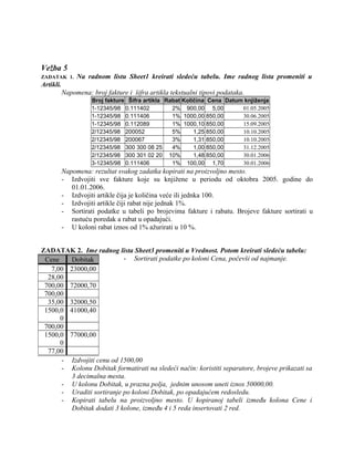 Excel priprema-910 | PDF