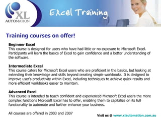 Excel Training Presentation | PPT