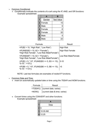 Excel.useful fns | PDF | Technology & Computing