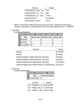 Excel.useful fns | PDF | Technology & Computing