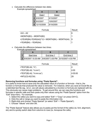 Excel.useful fns | PDF | Technology & Computing