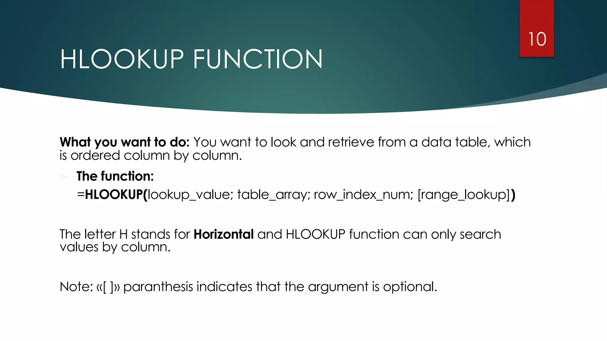 Excel Tutorials Vlookup And Hlookup Functions Pdf Databases Computer Software And