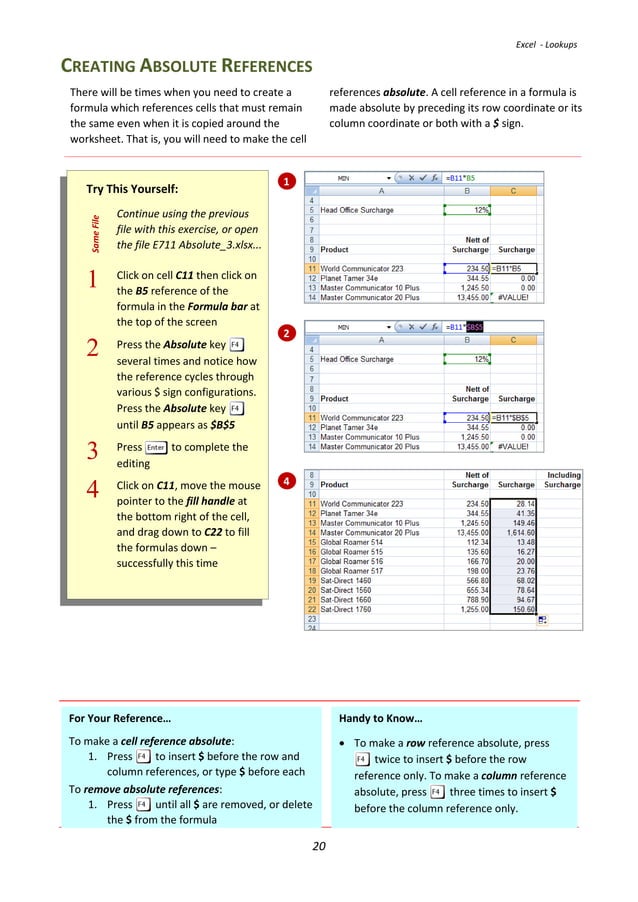 EXCEL-VLOOKUP-AND-HLOOKUP LECTURE NOTES ALL EXCEL VLOOKUP NOTES PDF ...