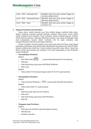 Excel 2007 dasar hingga database | PDF