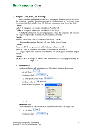 Excel 2007 dasar hingga database | PDF