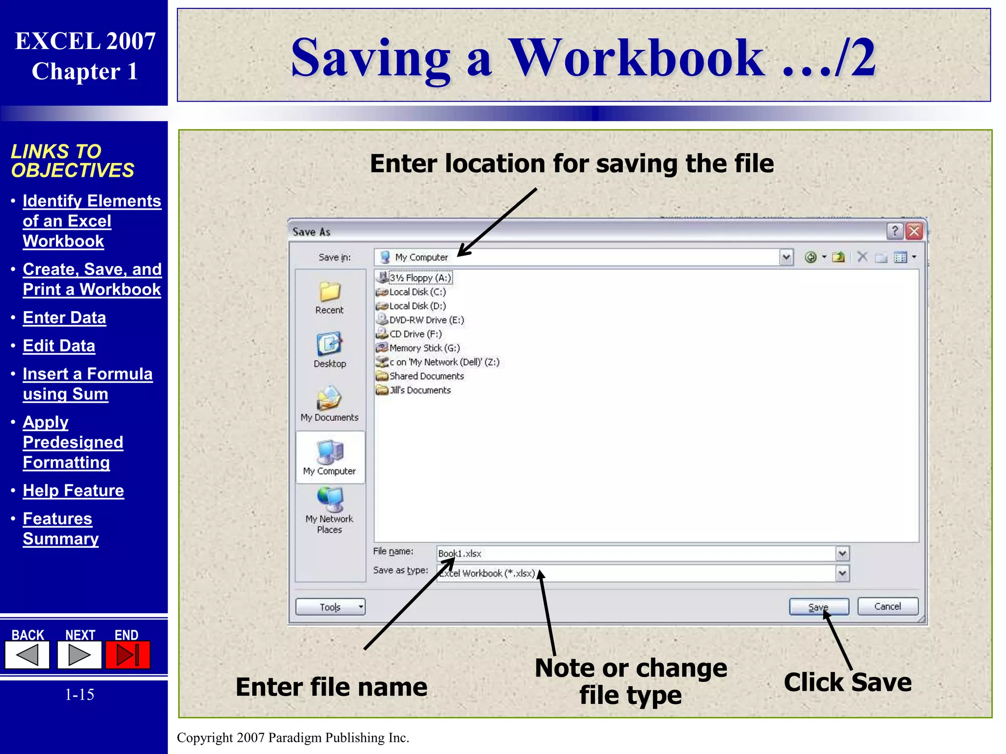 Excel07 l1 ch1 computer literacy | PPSX