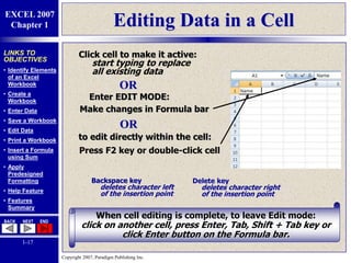 Excel07 l1 ch1 computer literacy | PPT