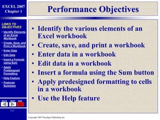 Excel07 l1 ch1 computer literacy | PPT
