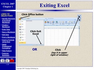 Excel07 l1 ch1 computer literacy | PPT