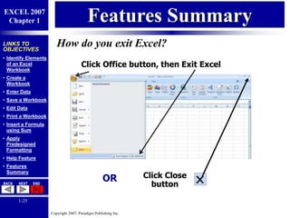 Excel07 l1 ch1 computer literacy | PPT