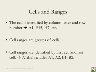 Excel Lesson 1: Excel Basics | PPTX