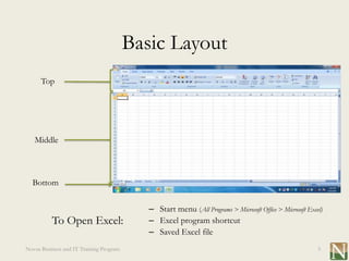 Excel Lesson 1: Excel Basics | PPTX