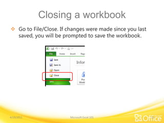 MS Excel 2010 training module | PDF