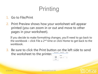 MS Excel 2010 training module | PDF