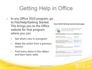 MS Excel 2010 training module | PDF