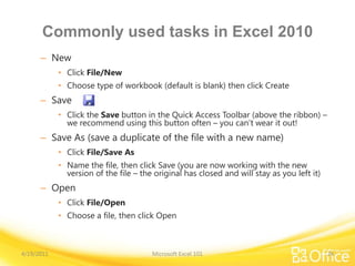 MS Excel 2010 training module | PDF