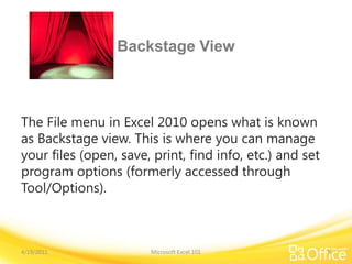 MS Excel 2010 training module | PDF