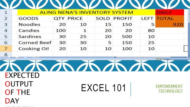 Excel 101