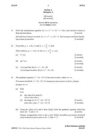Excel 1 addmath_f4_p2_2011 | PDF