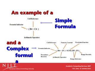 Excel 2003 formulas | PPT
