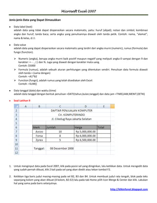 Excel 2007 bagian 1 | PDF
