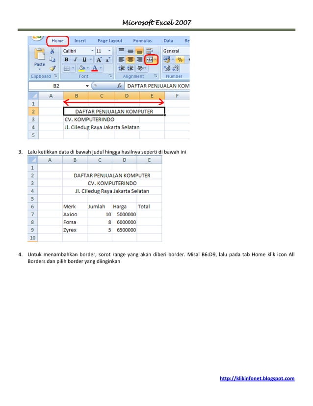 Excel 2007 bagian 1 | PDF