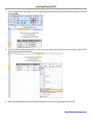 Excel 2007 bagian 1 | PDF
