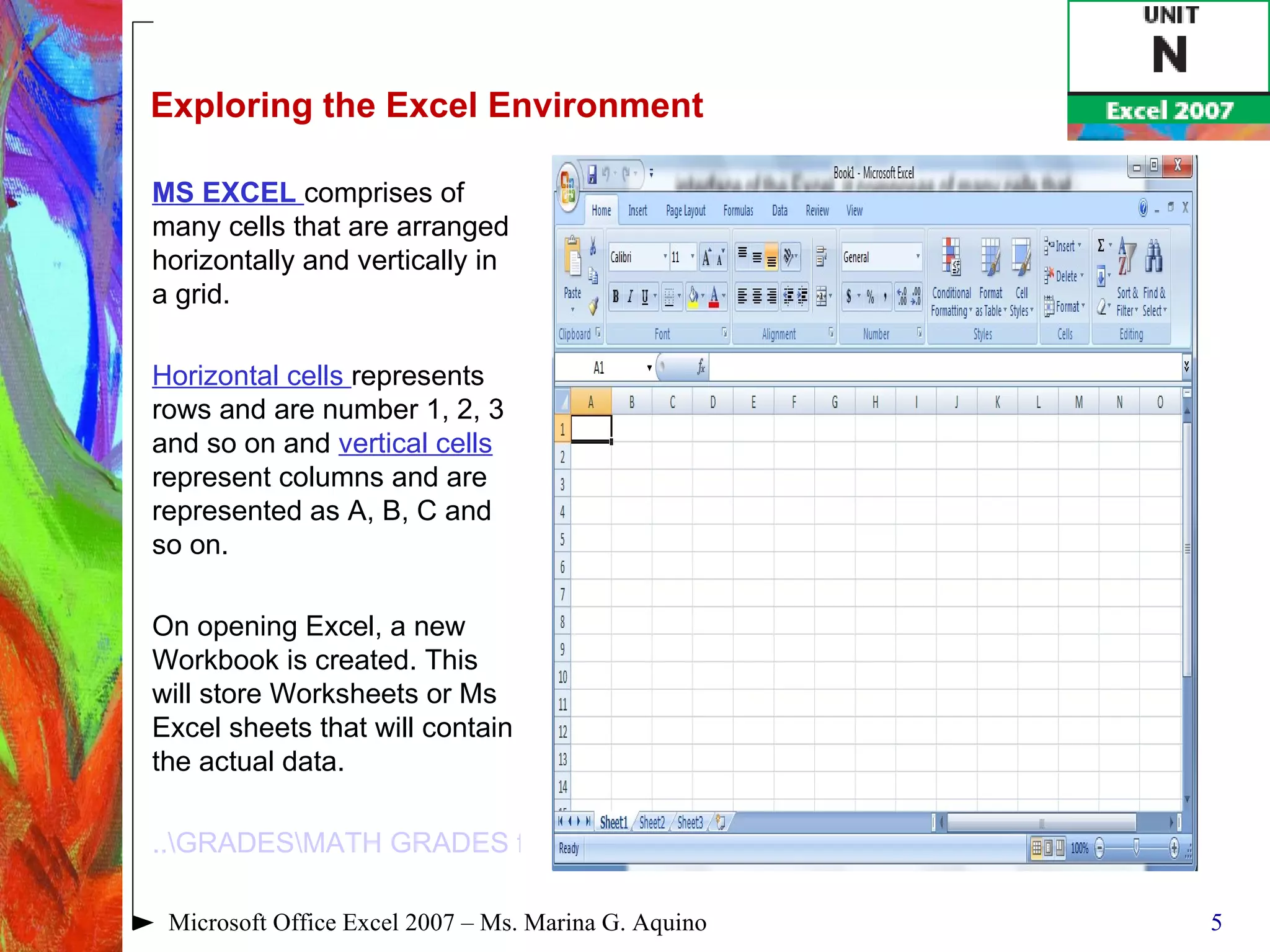 Excel 2007 for inset final copy | PPT | Desktop Publishing | Computer Software and Applications