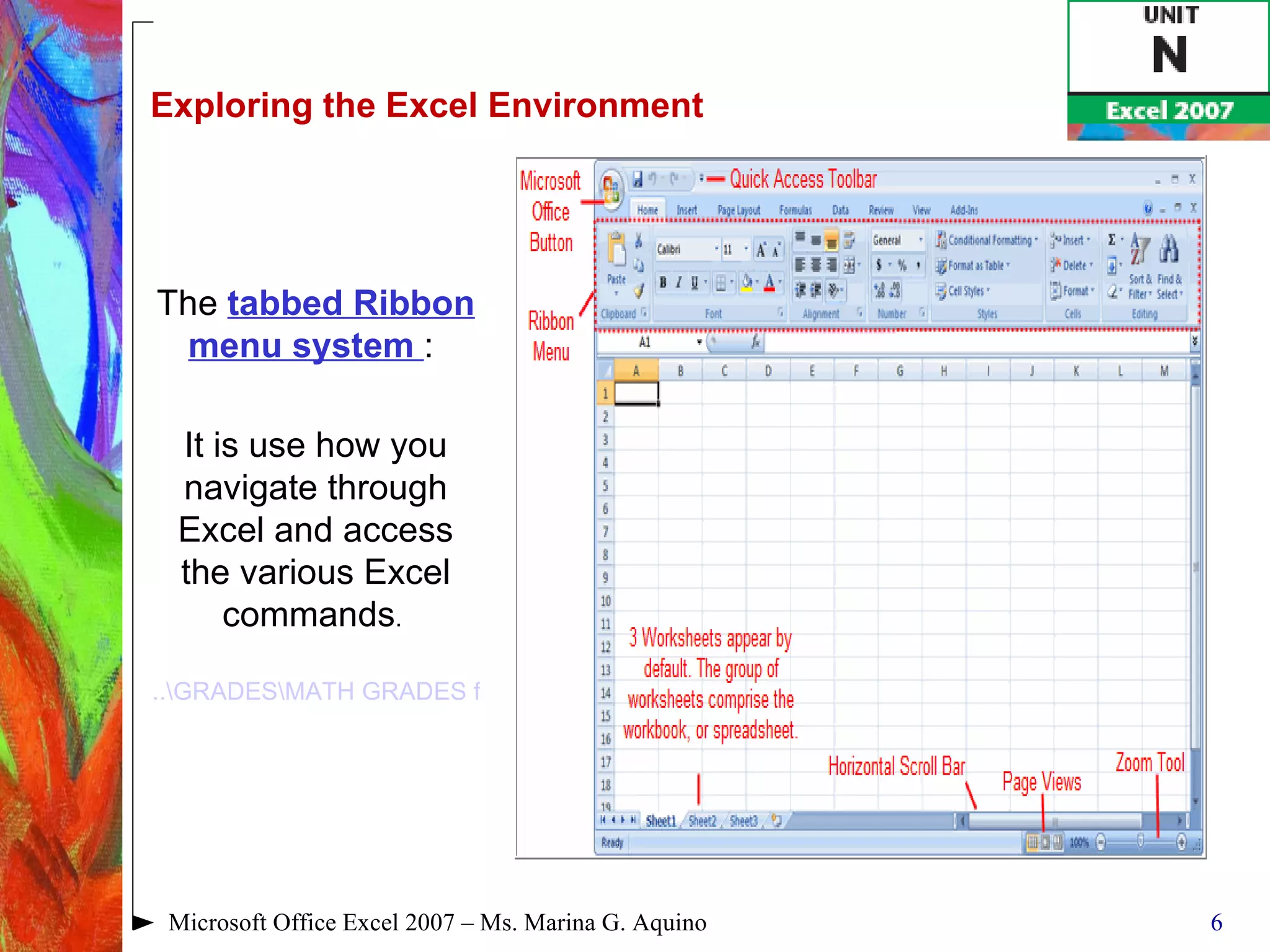 Excel 2007 for inset final copy | PPT | Desktop Publishing | Computer Software and Applications