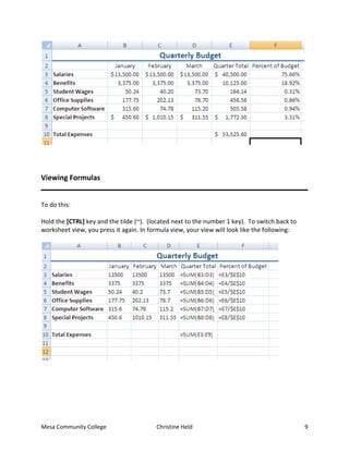 Excel2007formulas | PDF