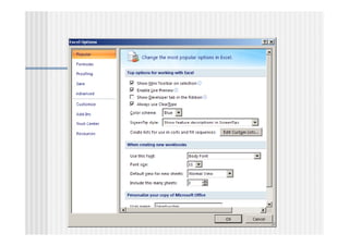 Excel 2007 lesson | PDF