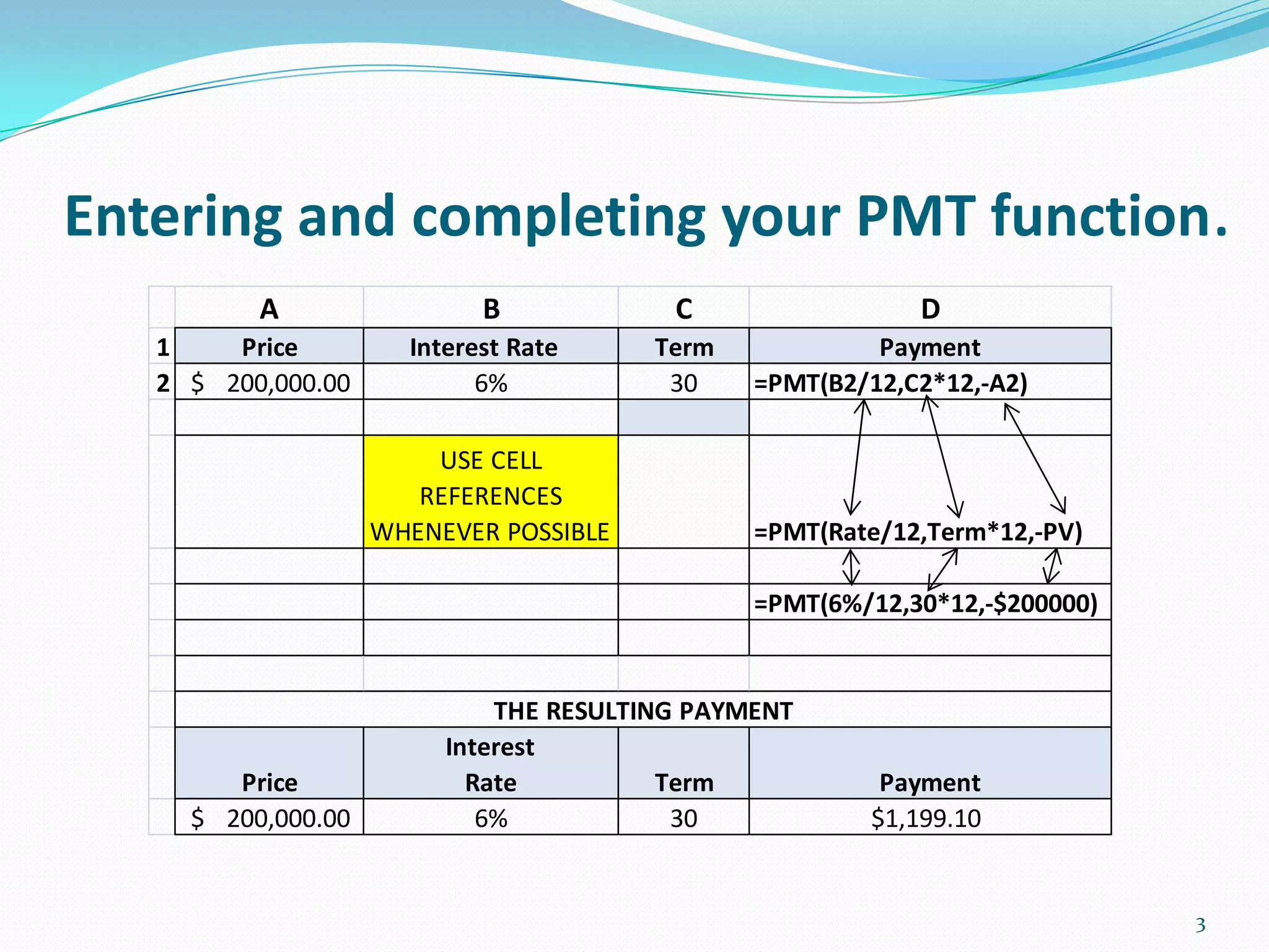 Excel 2007 Pmt Function | PPT